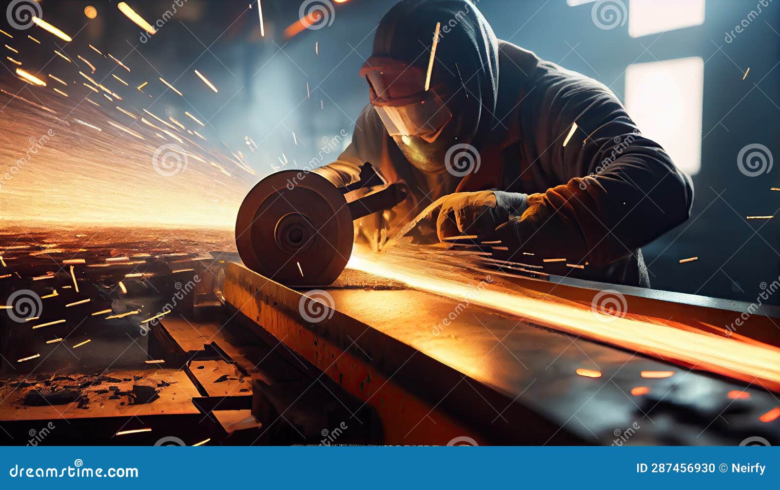 Man welding metal stock photo. Image of industrial, construction ...
