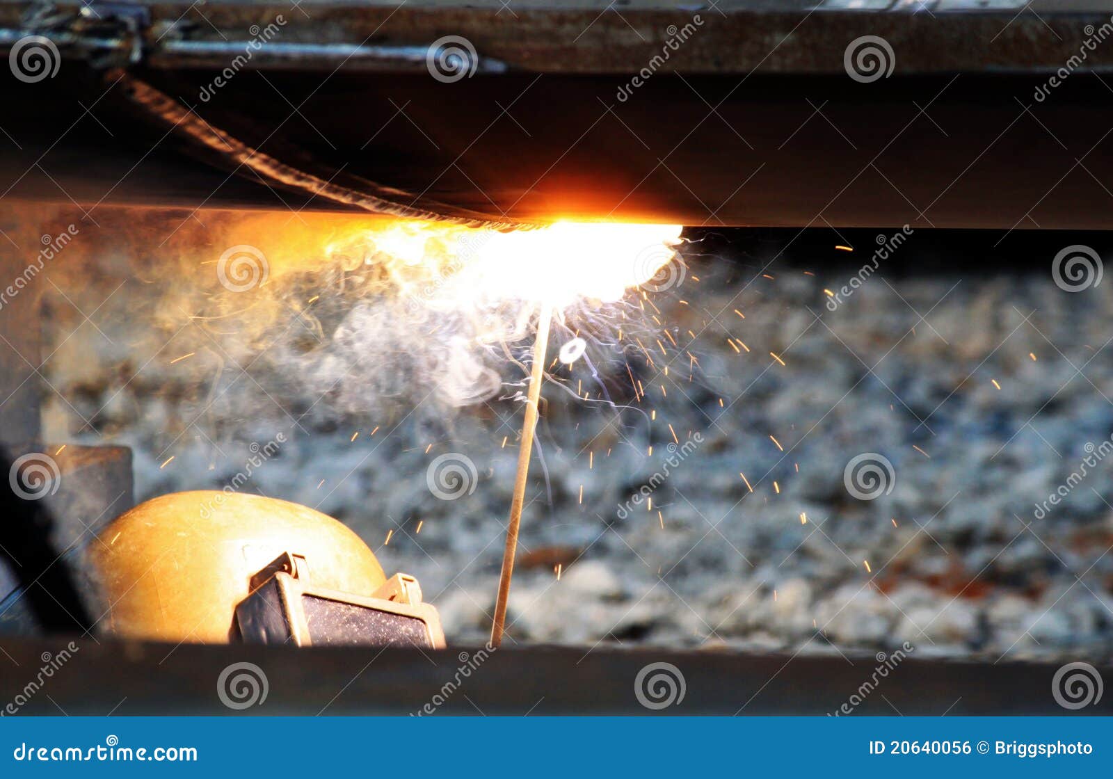 Man Welding Overhead stock photo. Image of overhead, protection - 20640056