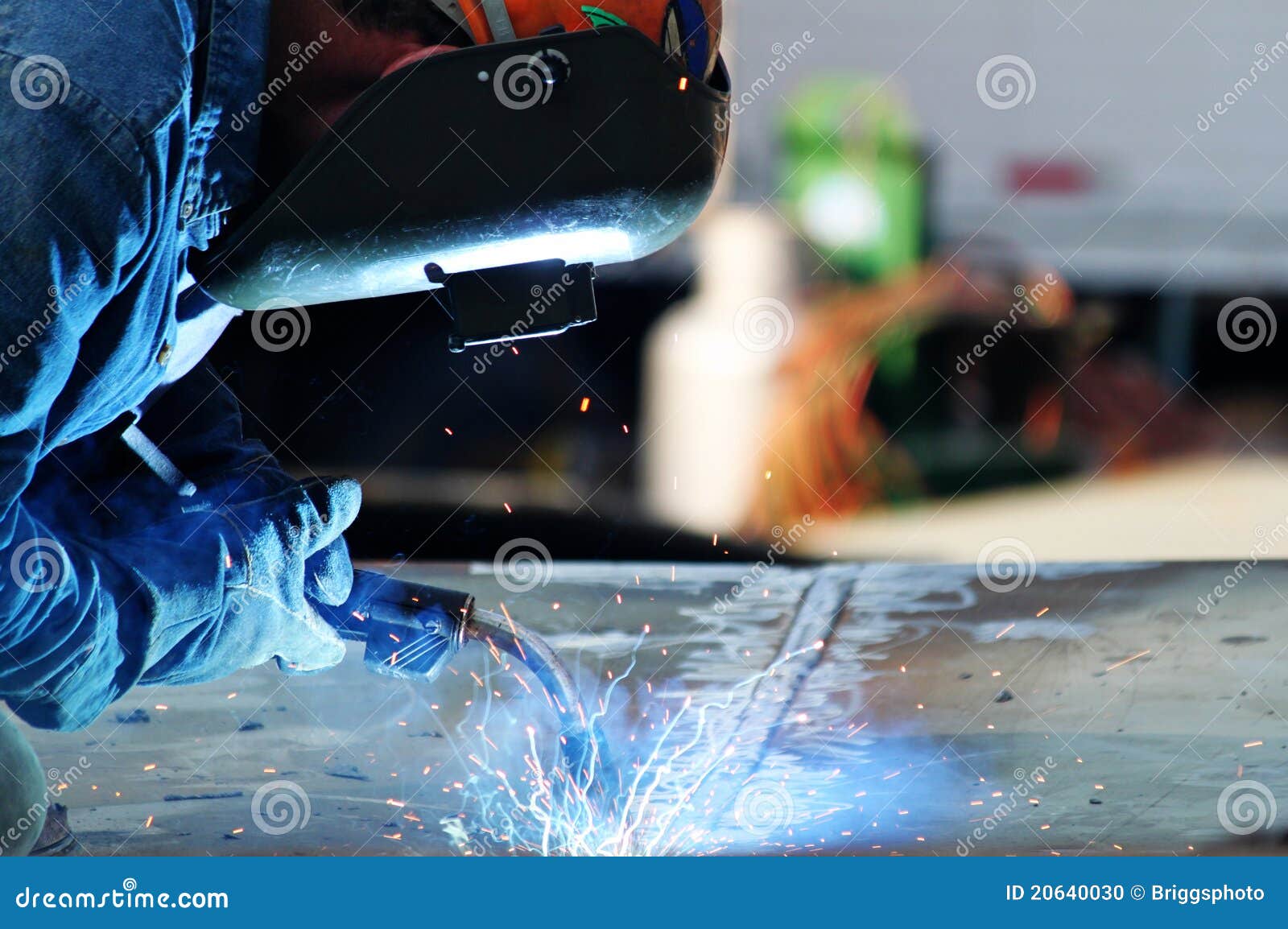 Man Welding Steel stock photo. Image of welding, steel - 20640030