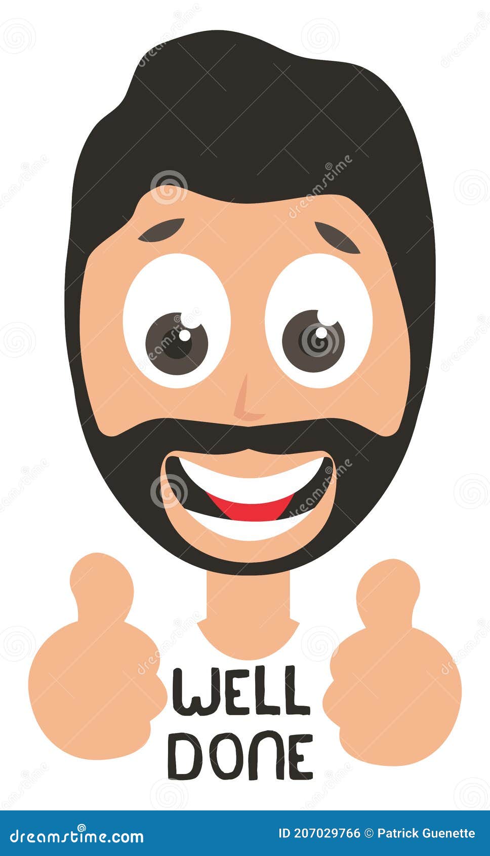 Man Well Done Emoji, Illustration, Vector Stock Vector - Illustration ...
