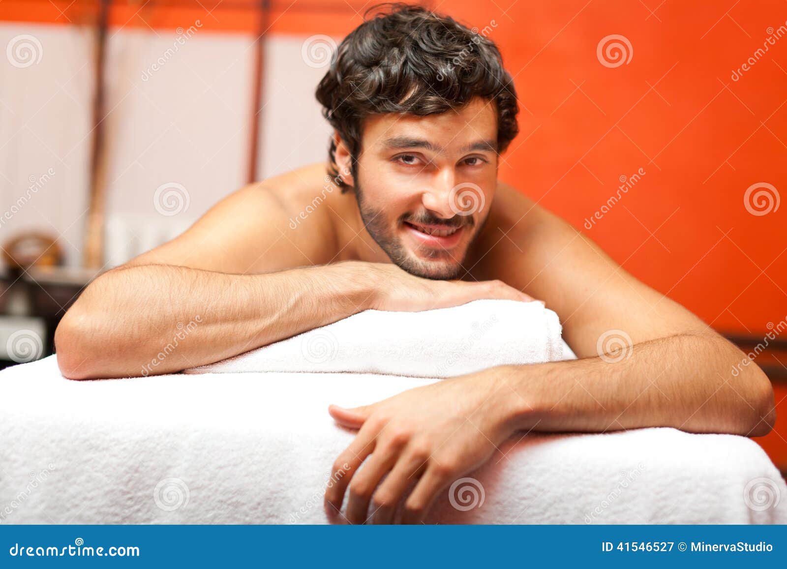 Man in a wellness center stock image. Image of medicine - 41546527