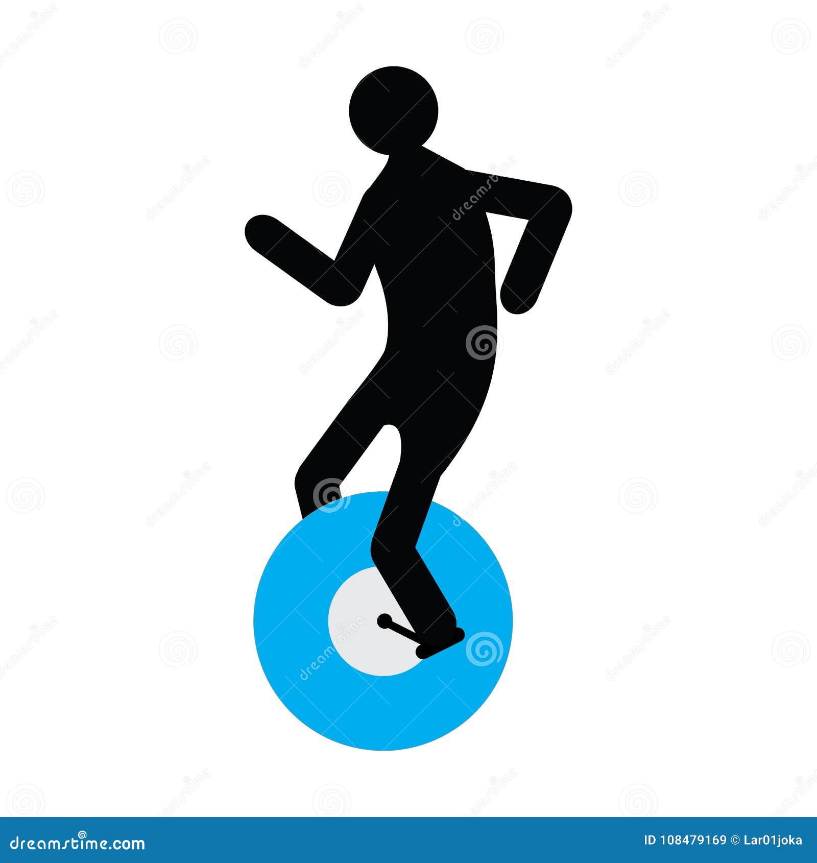 Man on a wheel stock vector. Illustration of people - 108479169