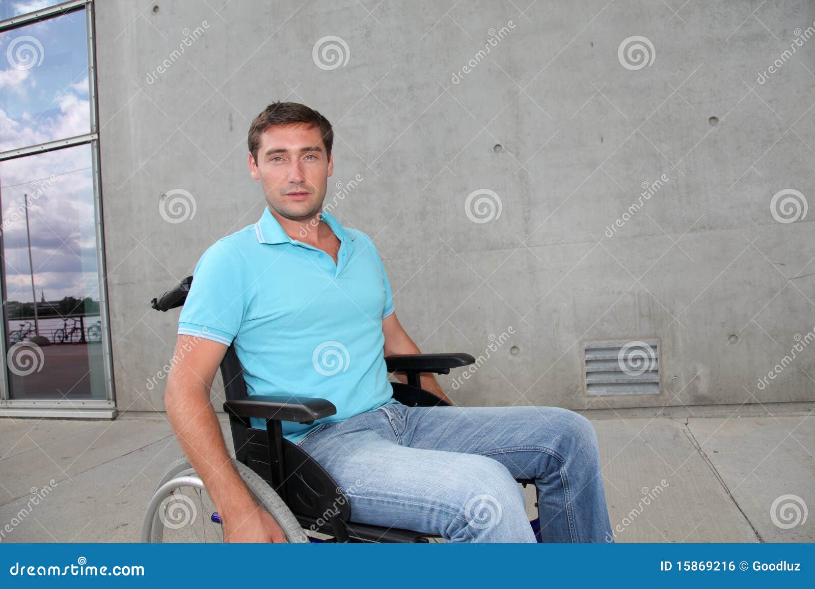 Man in wheelchair stock photo. Image of young, caucasian - 15869216