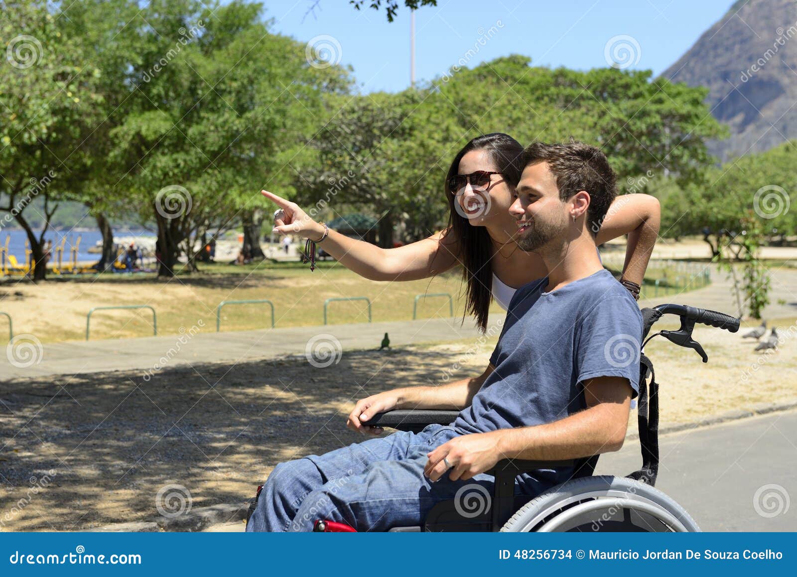 Man in Wheelchair and Girlfriend Stock Photo - Image of healthcare ...