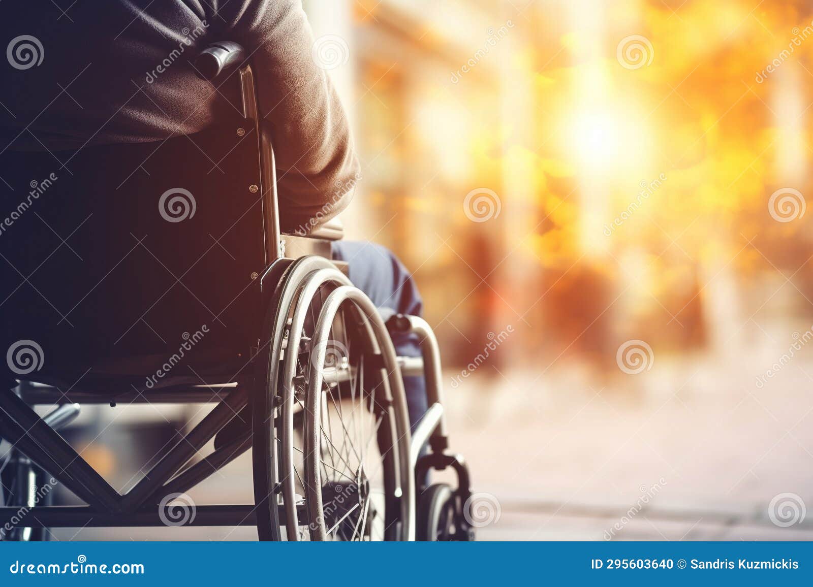 Man in Wheelchair with Physical Disability Mobility Disorder. Close-up ...