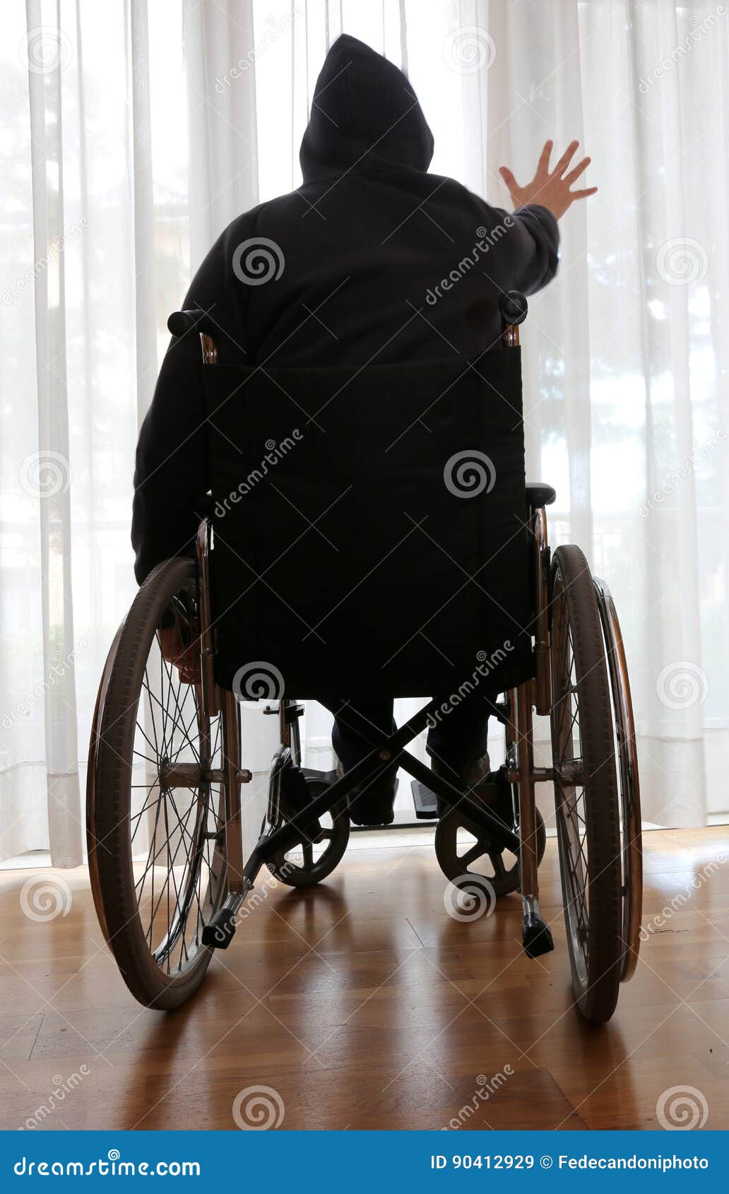 Man in wheelchair stock image. Image of window, disability - 90412929