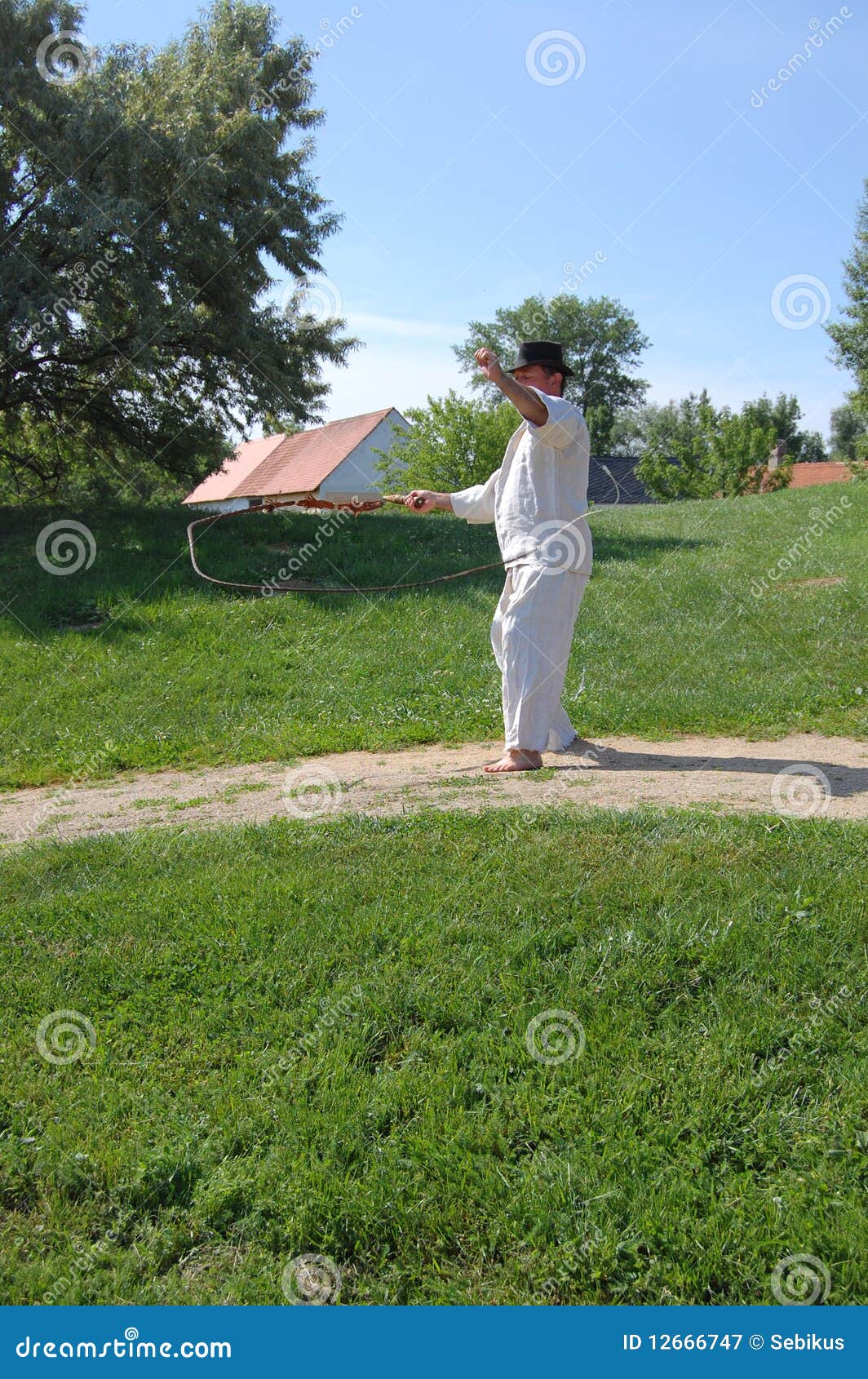 Man with whip stock image. Image of outback, body, person - 12666747