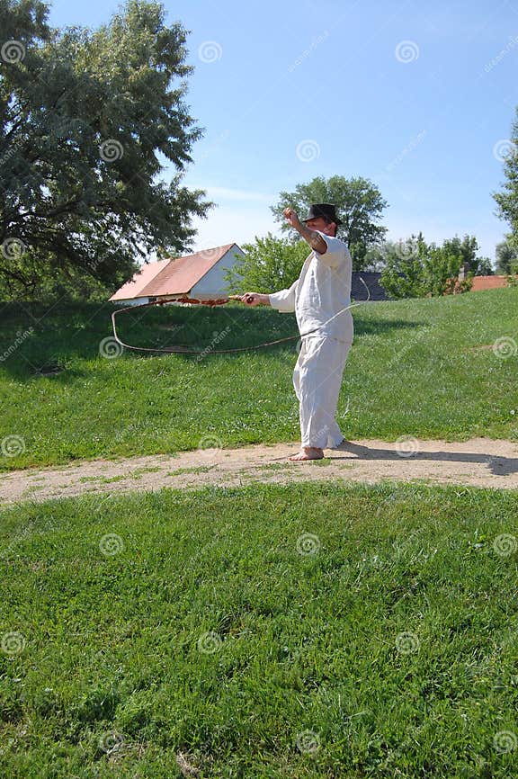 Man with whip stock image. Image of outback, body, person - 12666747