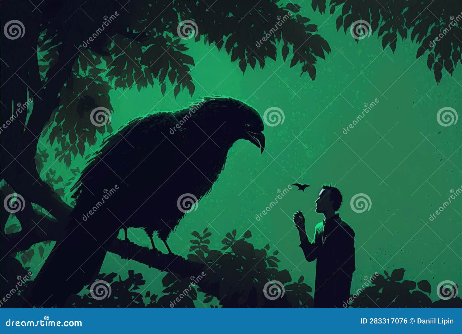 Whispering Bird Cartoon Vector Illustration | CartoonDealer.com #45746270