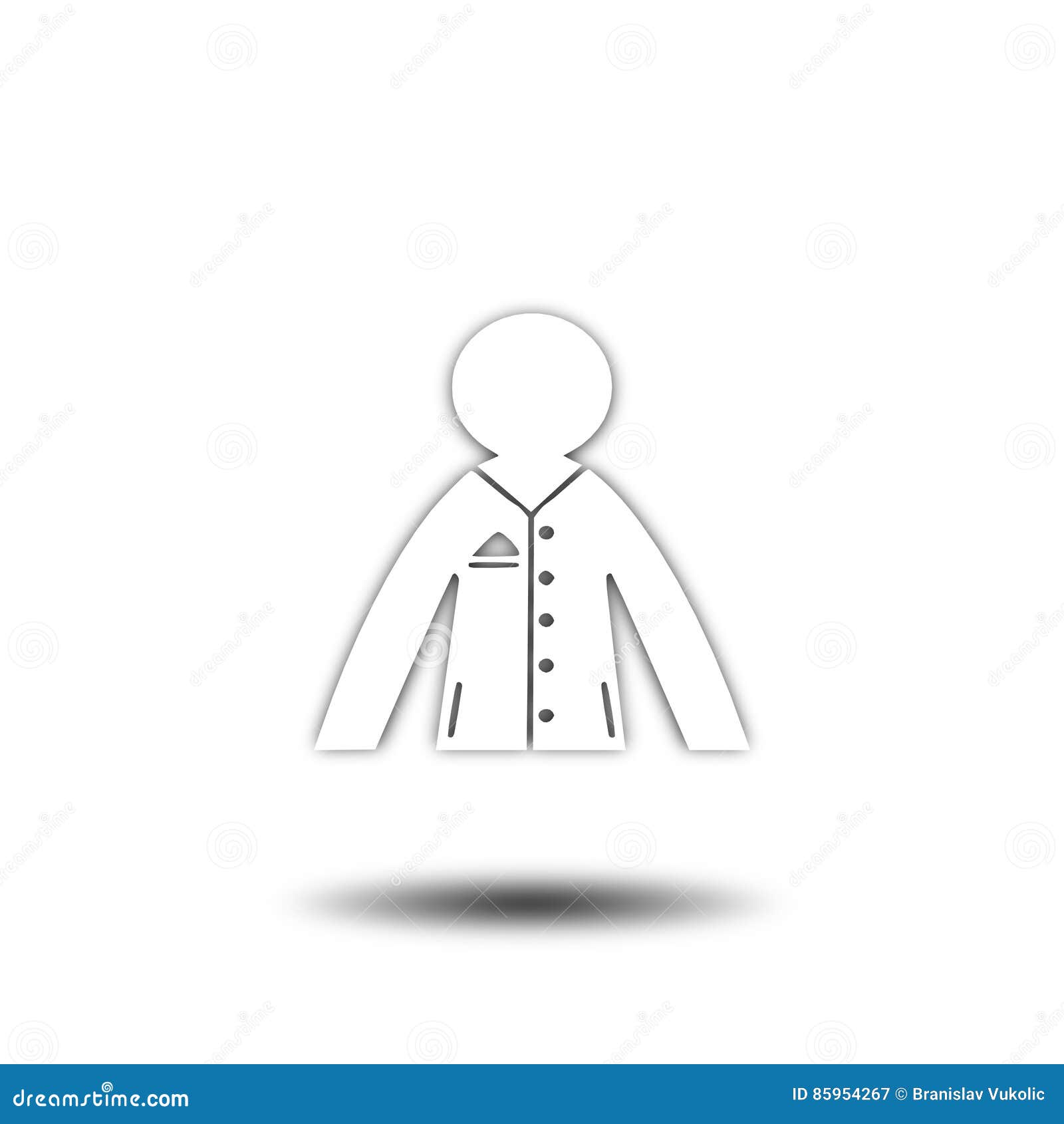 Man White Icon, Sign, Illustration Stock Illustration - Illustration of ...