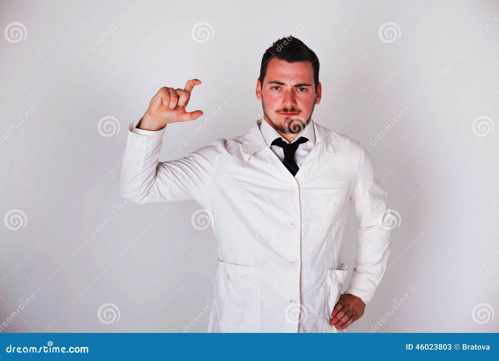 Man in a white robe stock image. Image of dentist, profession - 46023803