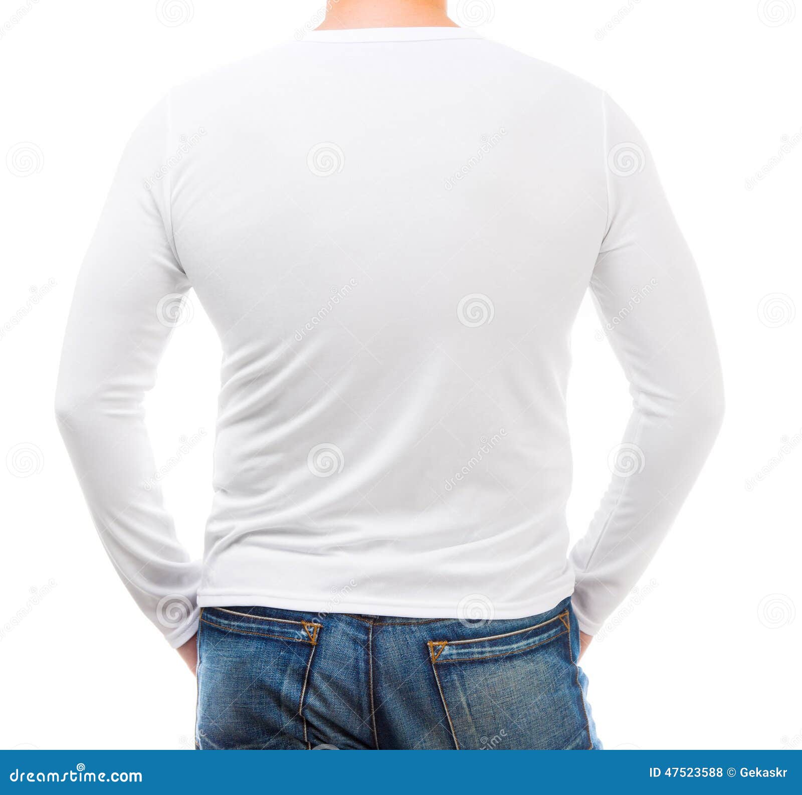 Man in a White Shirt with Long Sleeves Stock Photo - Image of textile ...