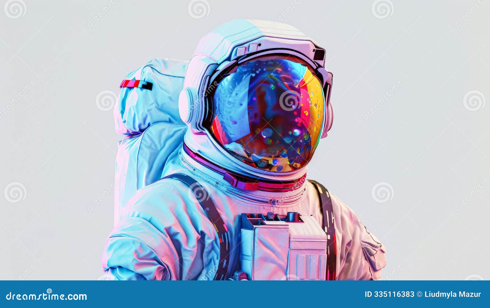 A Man in a White Space Suit with a Backpack on His Back Stock Image ...