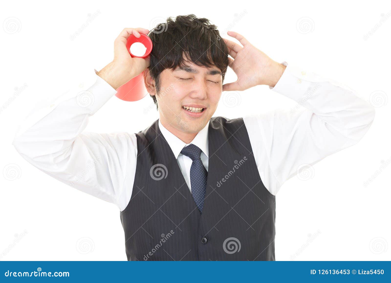 Disappointed Asian man stock image. Image of cheer, facial - 126136453