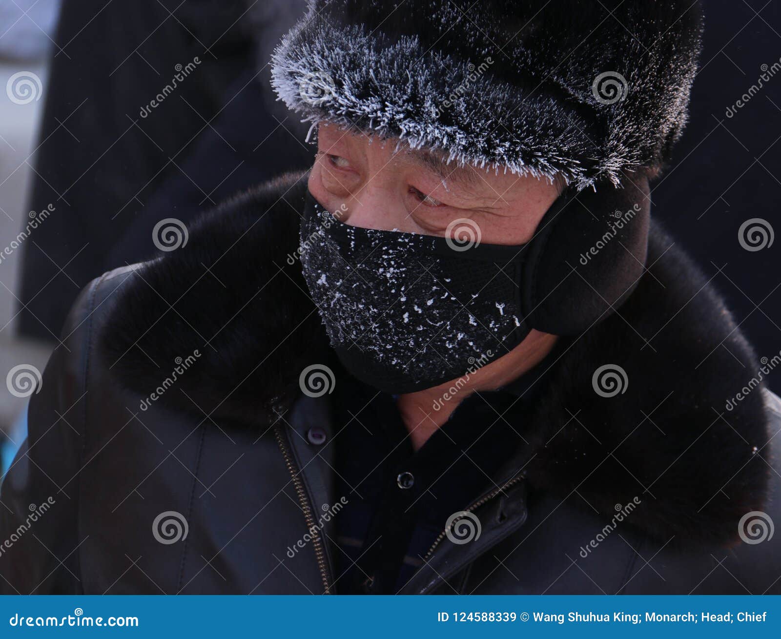 A Man Who Does Not Fear the Cold Editorial Stock Image - Image of ...