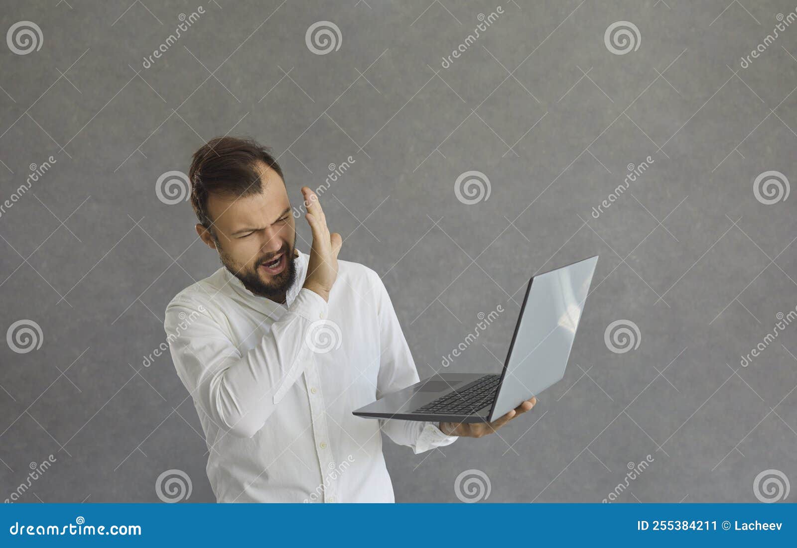 Man Who Doesn& X27;t Want To Look at Screen Doing STOP Gesture at His ... Man Who Doesn& X27;t Want To Look at Screen Doing STOP Gesture at His ...