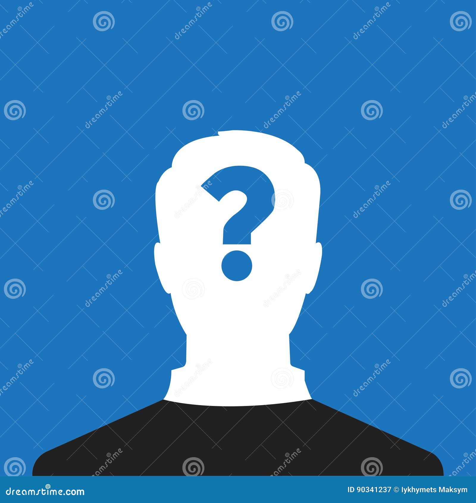 Man who have questions stock vector. Illustration of creative - 90341237