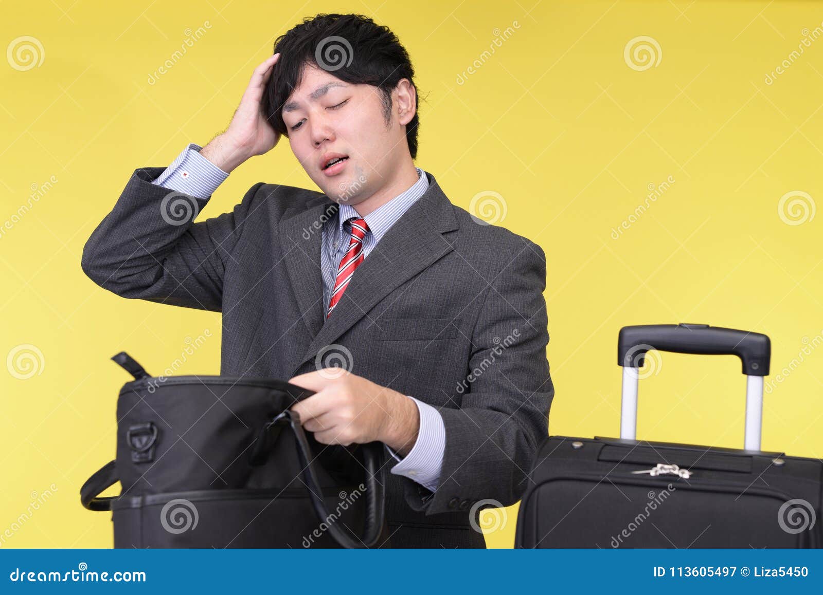 Man who forgot something stock image. Image of businessman - 113605497