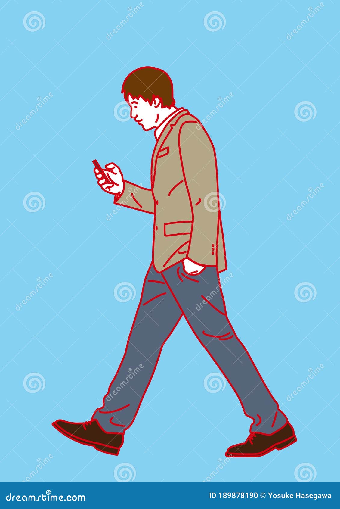 Guy Walking With Dog, Passer-By, Male Character Cartoon Vector ...