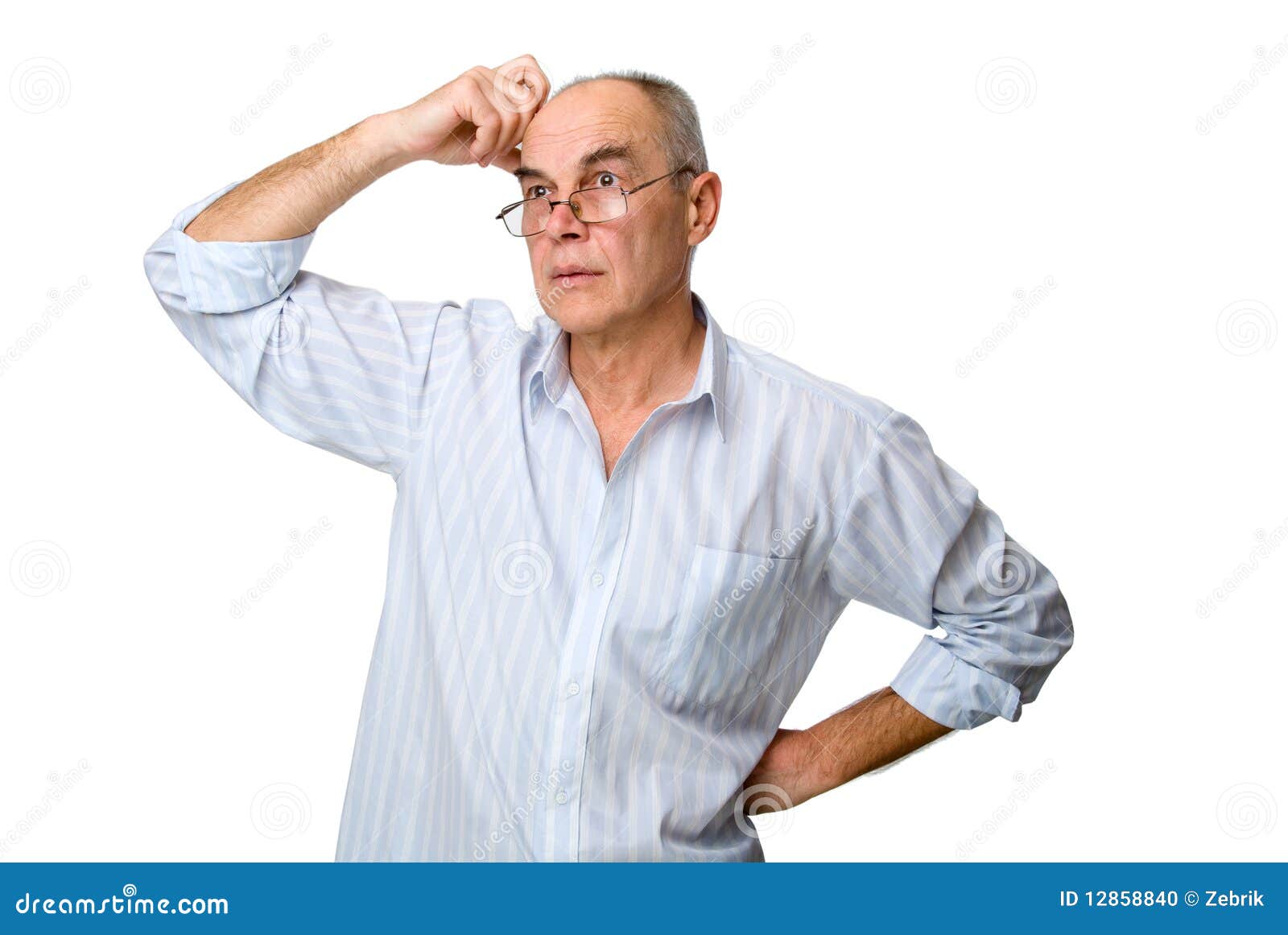 Man, Who Was Puzzled by the Problem Stock Photo - Image of insight ...