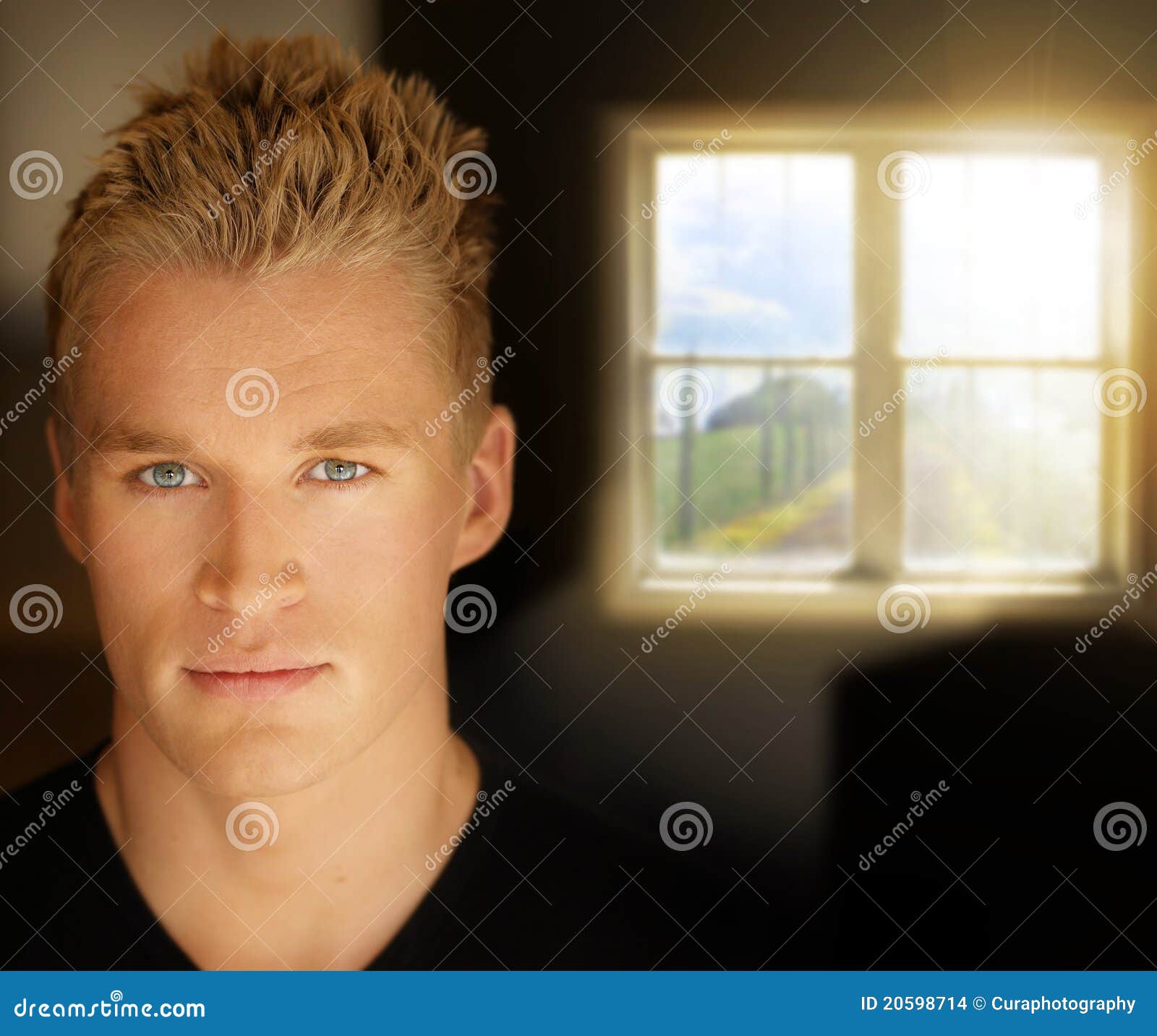 Man and window stock photo. Image of model, closeup, good - 20598714