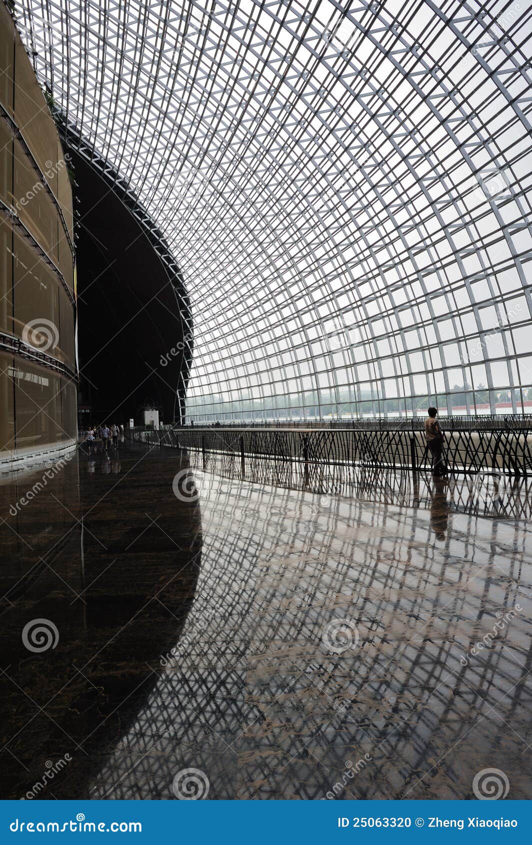 Man and Windows in Modern Building Stock Photo - Image of beijing, gray ...