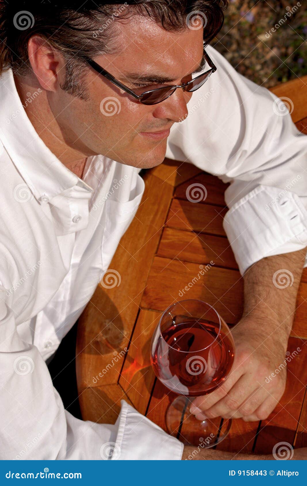 Man With Wine Glass Stock Image Image Of Holiday Tourist 9158443