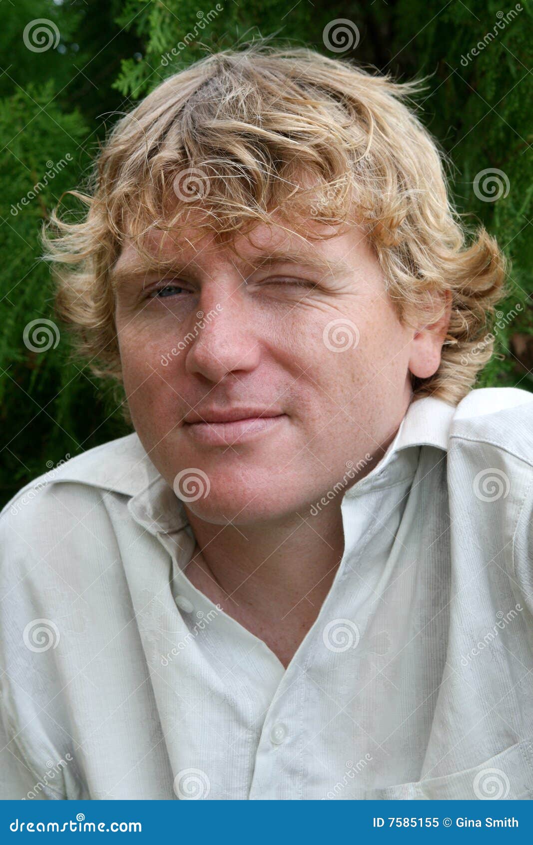 Man winking stock image. Image of friendly, head, people - 7585155