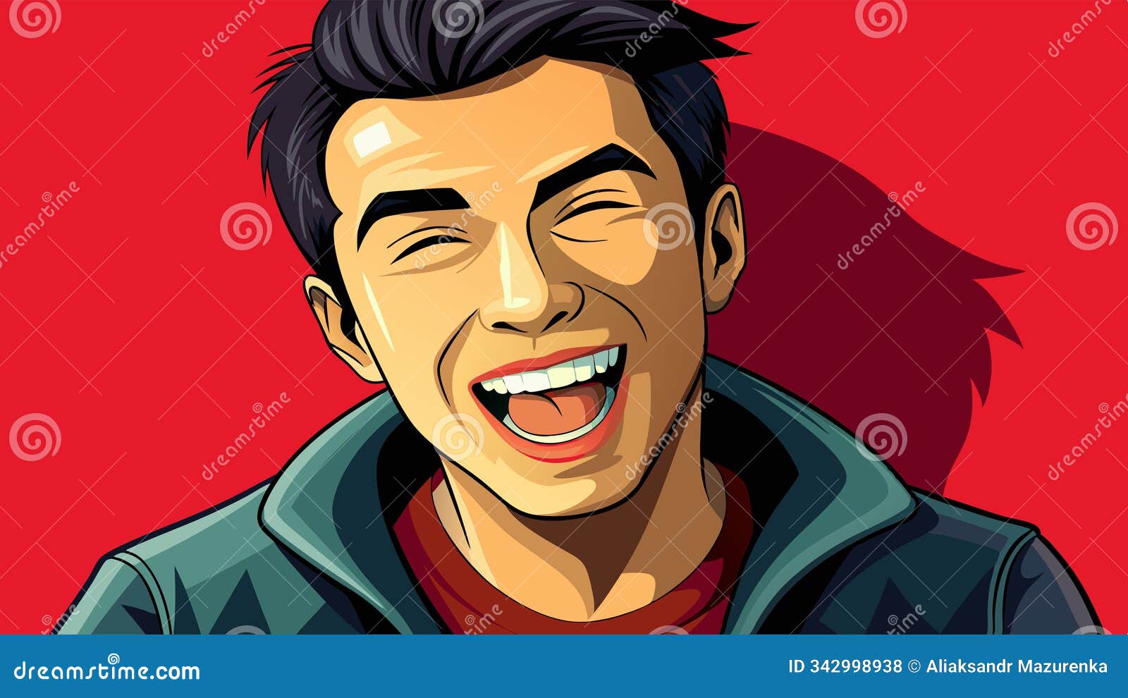 Man Winking Face stock illustration. Illustration of person - 342998938