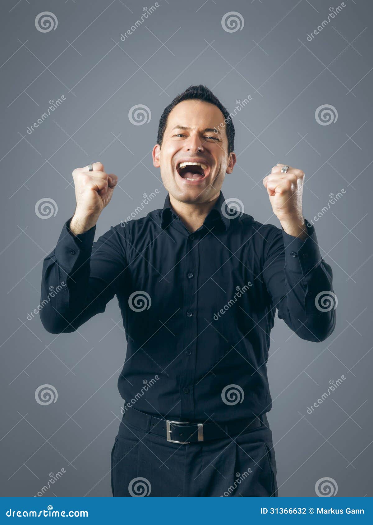 Man winner pose stock photo. Image of businessman, happiness - 31366632