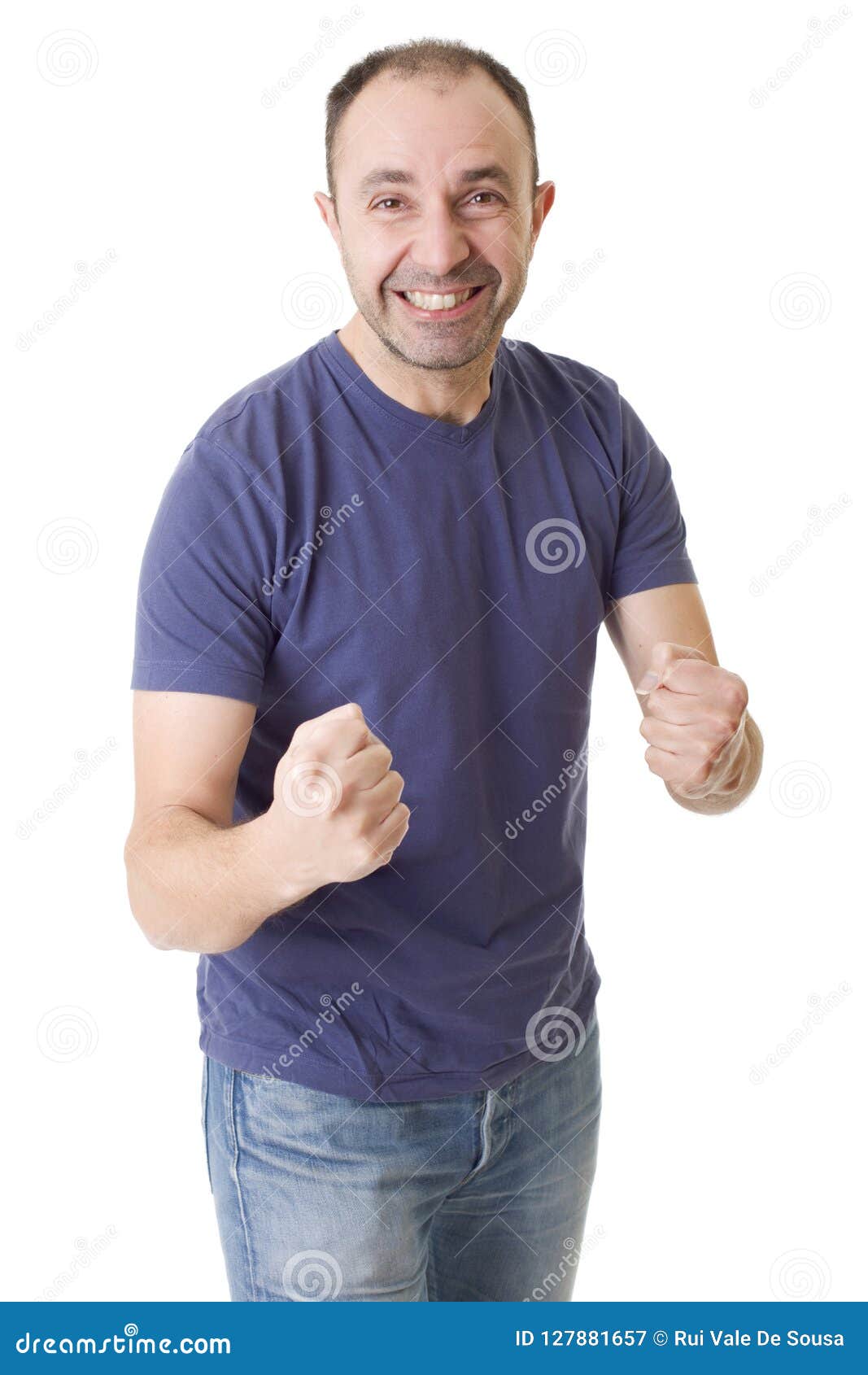 Man winning stock image. Image of handsome, glad, pose - 127881657