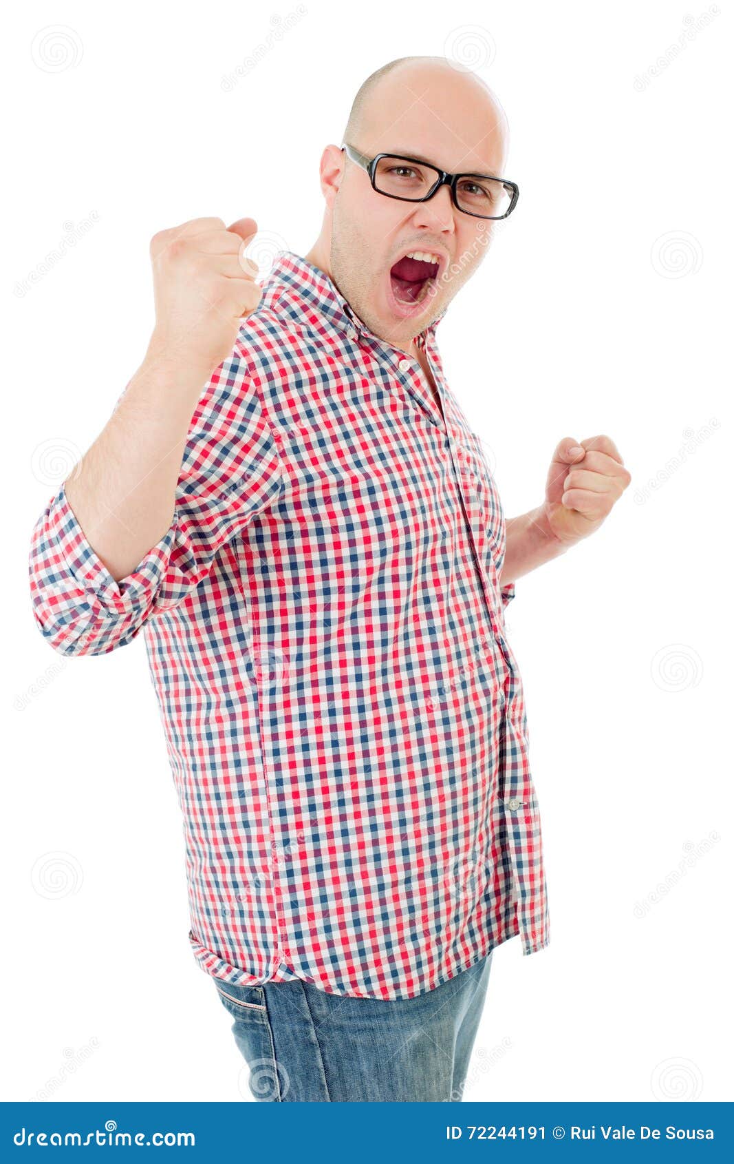 Man winning stock image. Image of casual, isolated, copyspace - 72244191