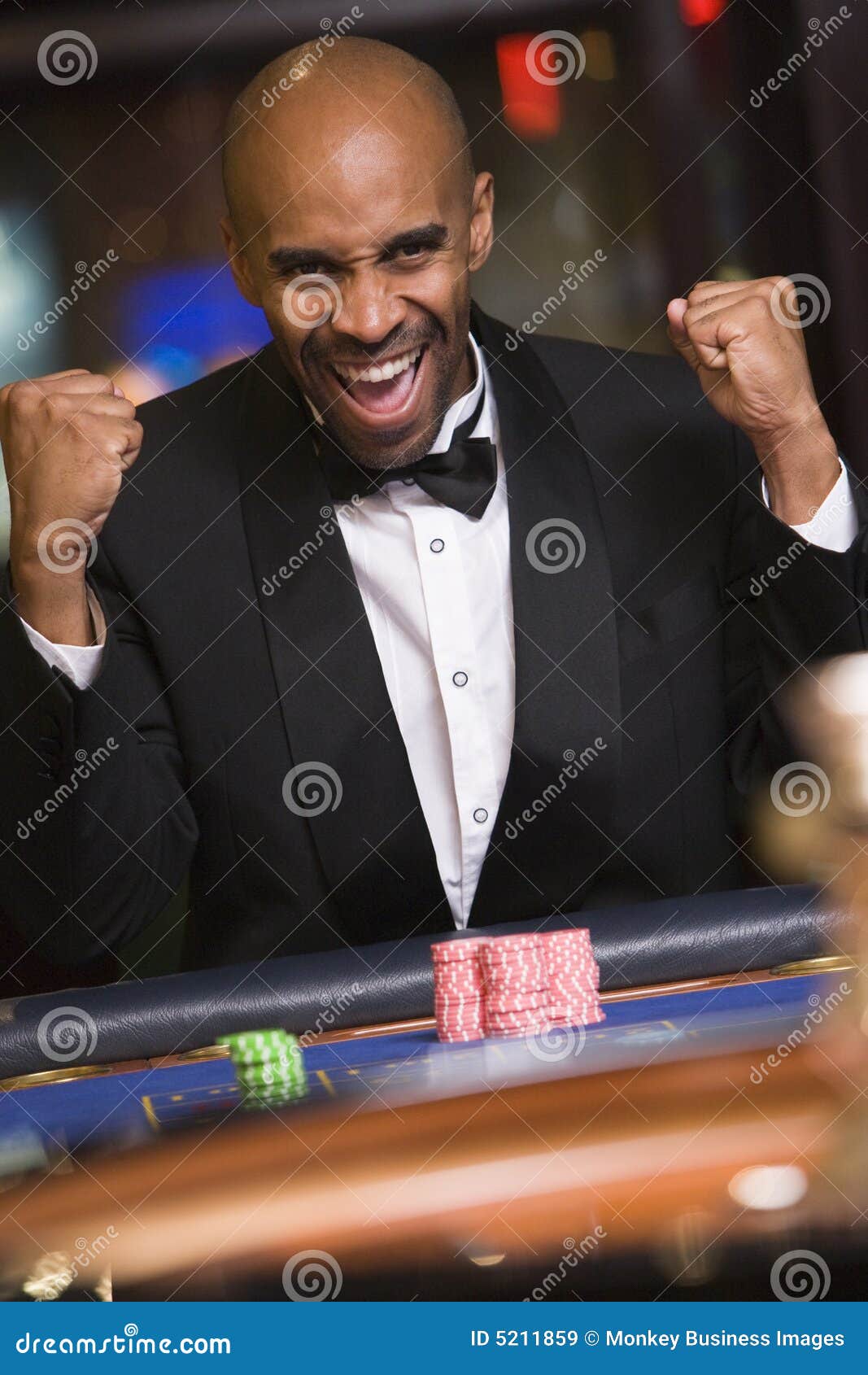 Man Winning at Roulette Table Stock Image - Image of casino, male: 5211859