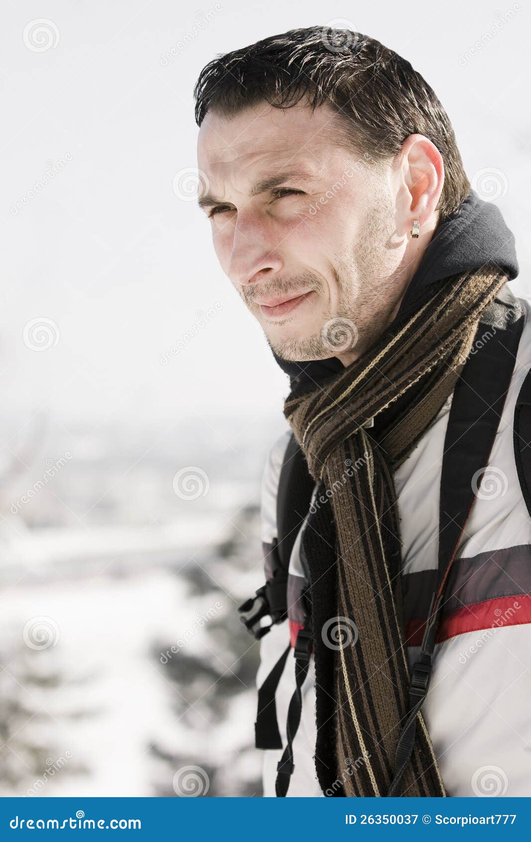 Man in winter stock image. Image of portrait, outdoors - 26350037