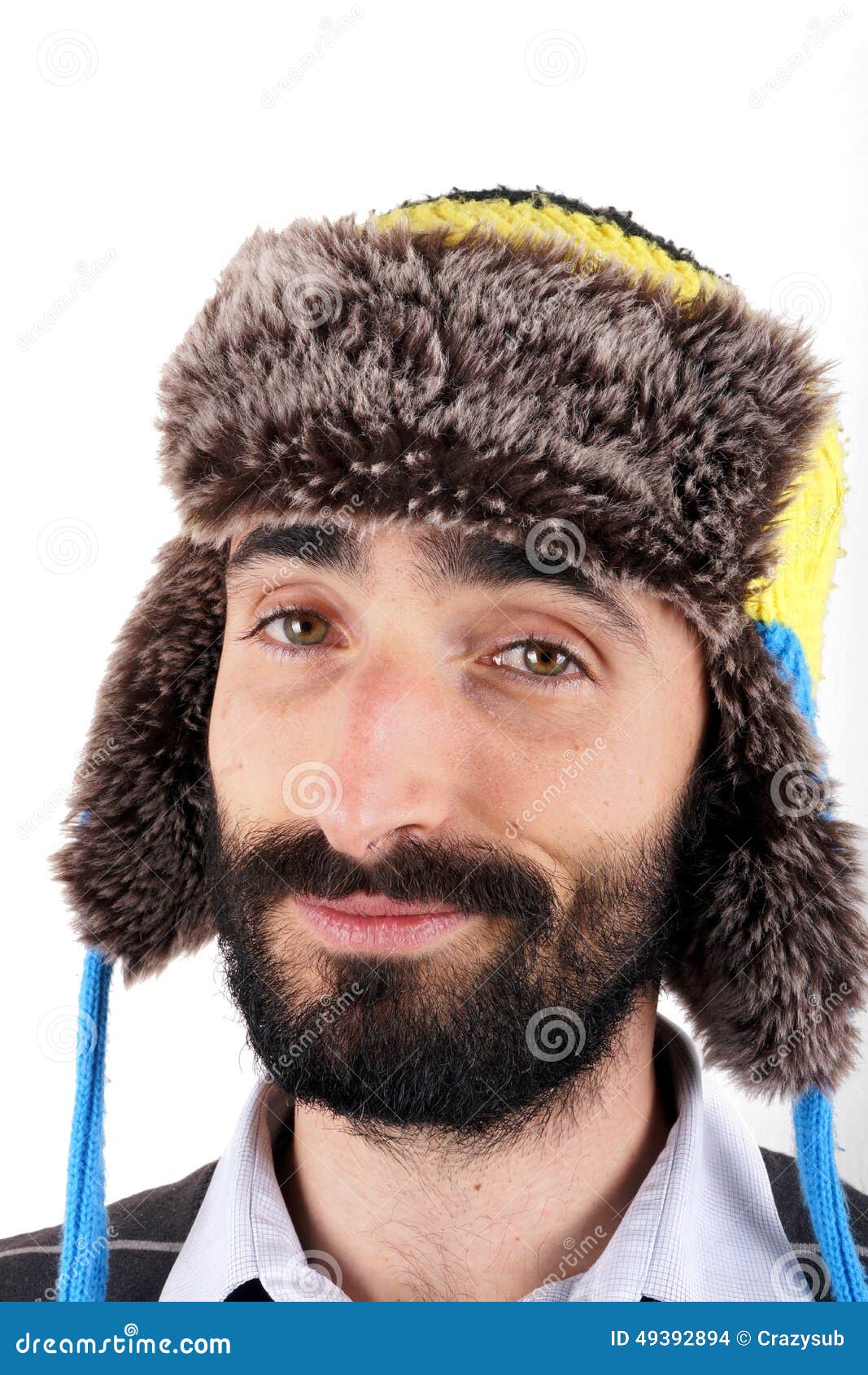Man with winter hat stock photo. Image of cold, clothes - 49392894