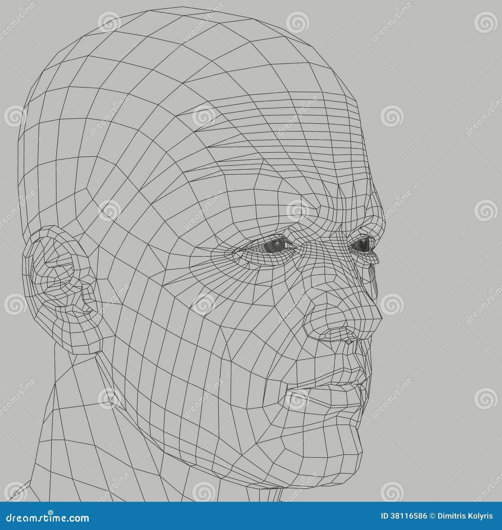 Man Wireframe Illustration Royalty Free Stock Image - Image: 38116586