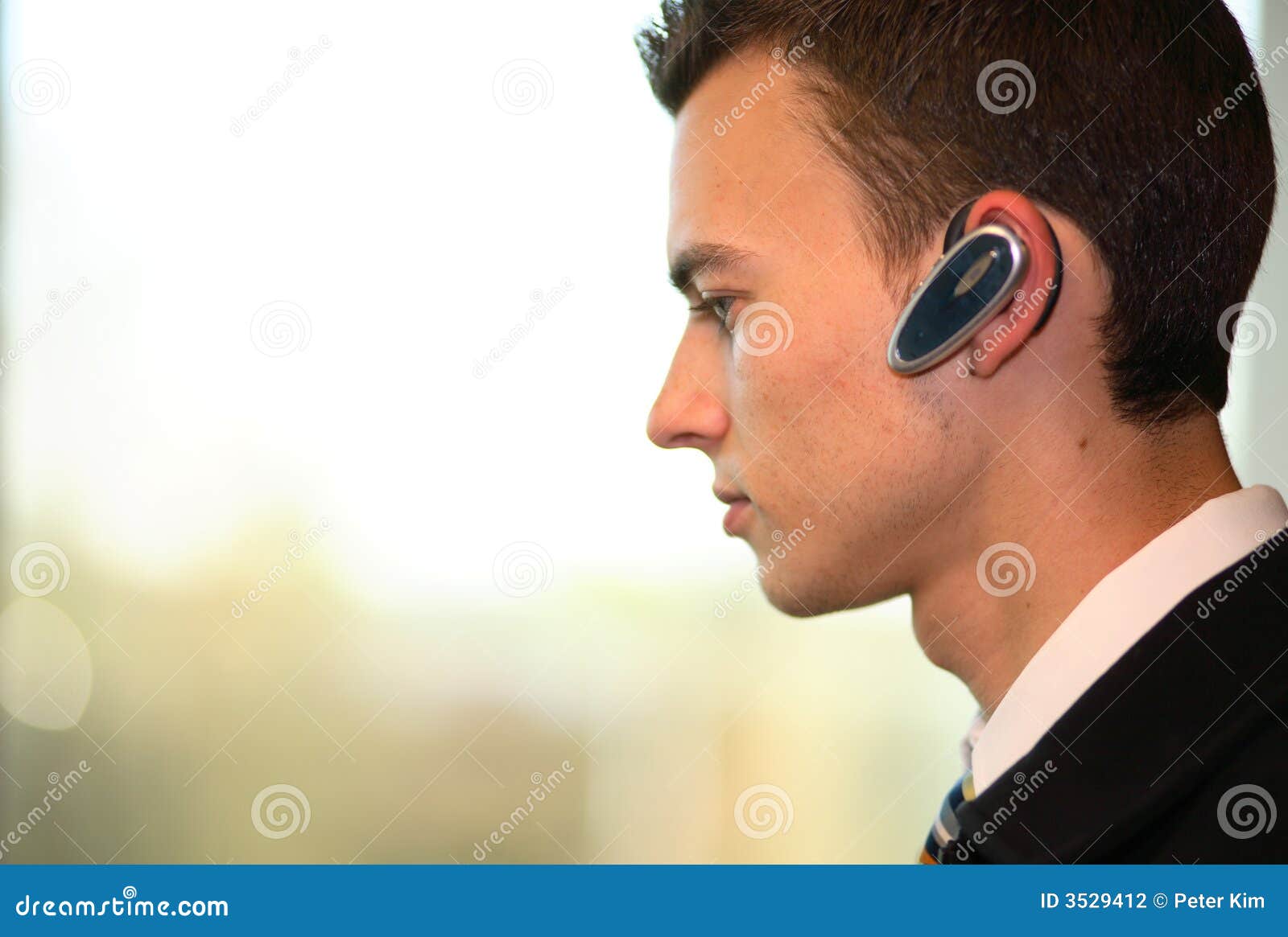 Man With Wireless Headset Stock Photography - Image: 3529412 Man With Wireless Headset Stock Photography - Image: 3529412