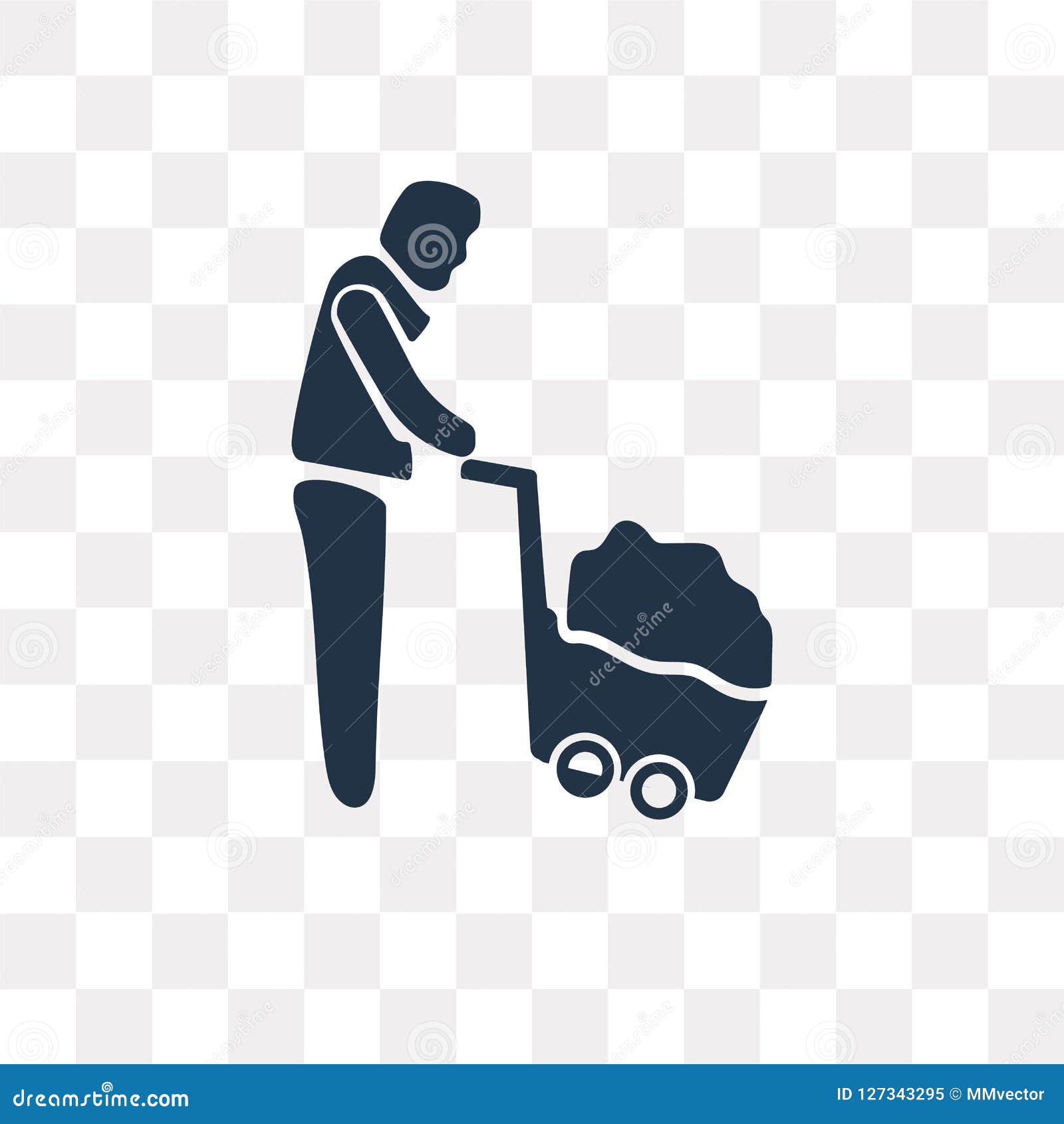 Man Wirth Carry Vector Icon Isolated on Transparent Background, Stock ...