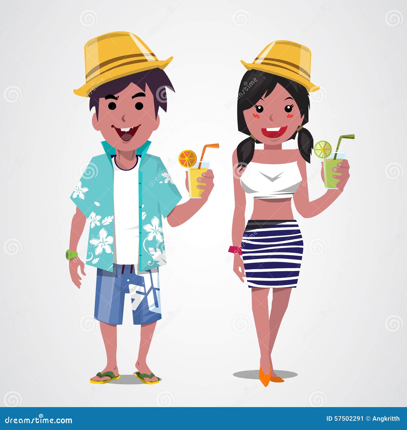 Sunburned Woman Back View Cartoon Character Sun Tanning Danger Concept