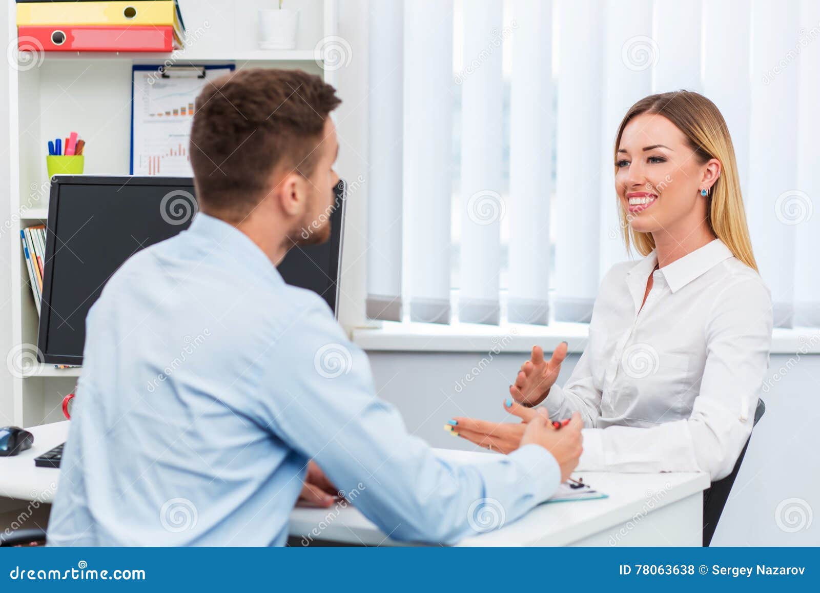 Man and a Woman Being Interviewed in the Office Stock Photo - Image of ...