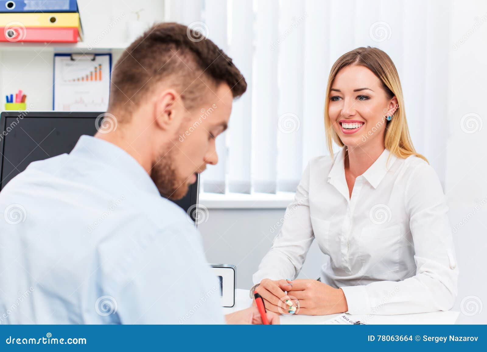 Man and a Woman Being Interviewed in the Office Stock Photo - Image of ...