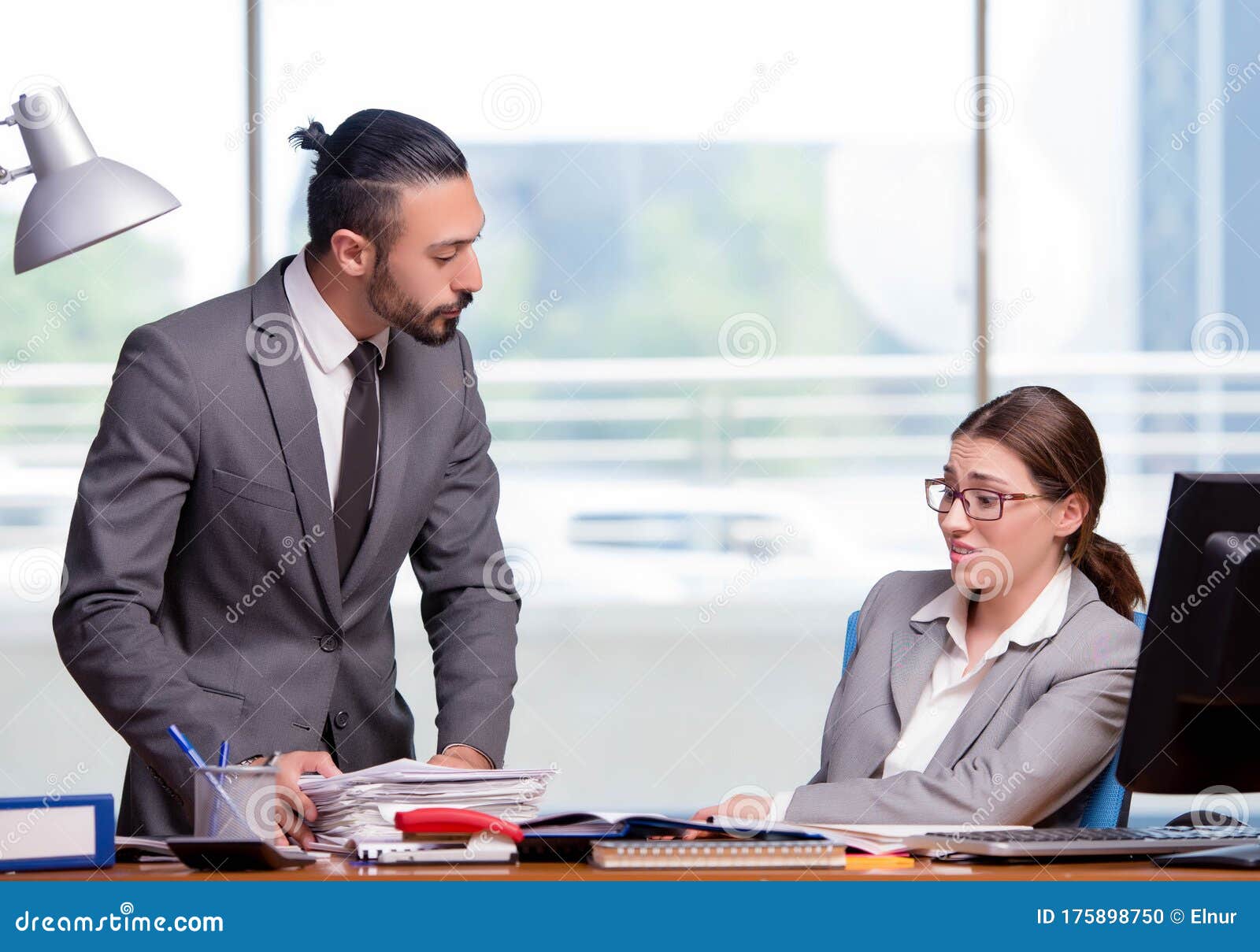 Man and Woman in Business Concept Stock Photo - Image of frustrated ...