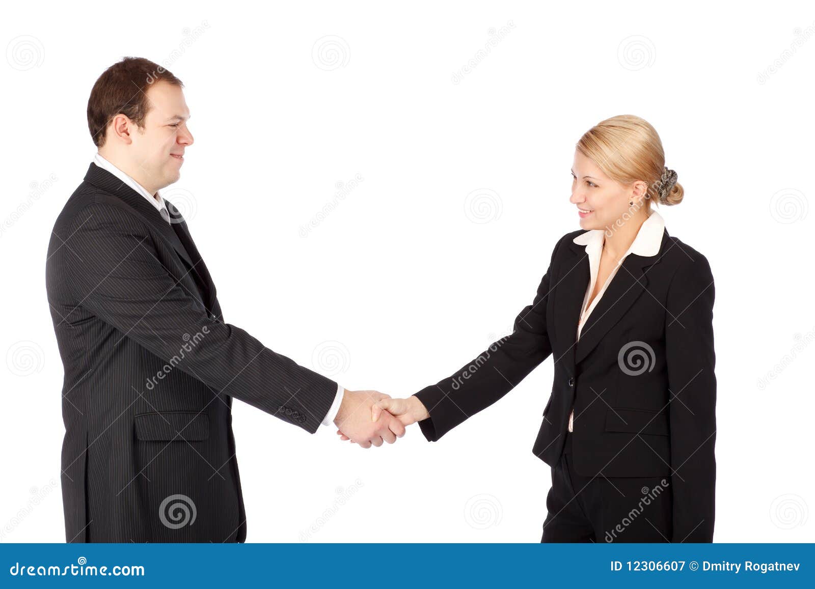 Man and Woman Business Handshake Stock Image - Image of partnership ...