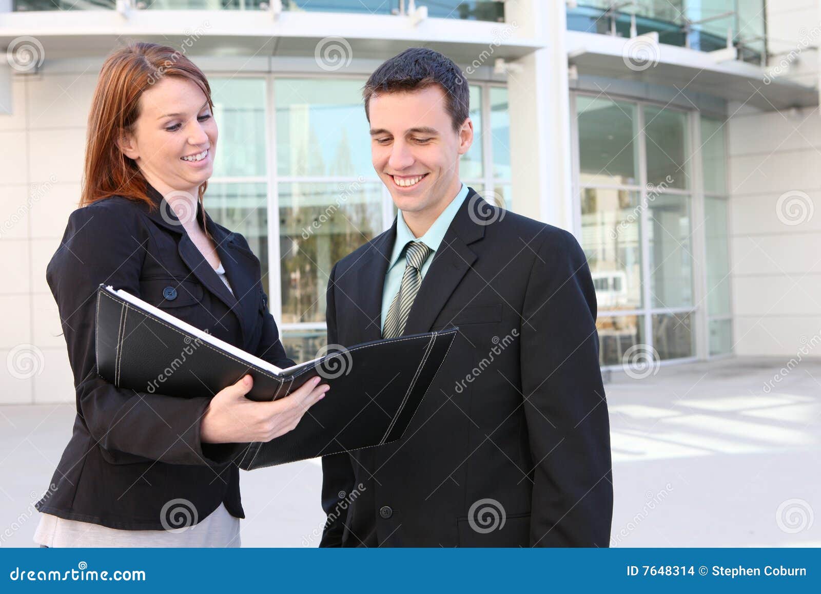 Man and Woman Business Team Stock Photo - Image of standing, female ...