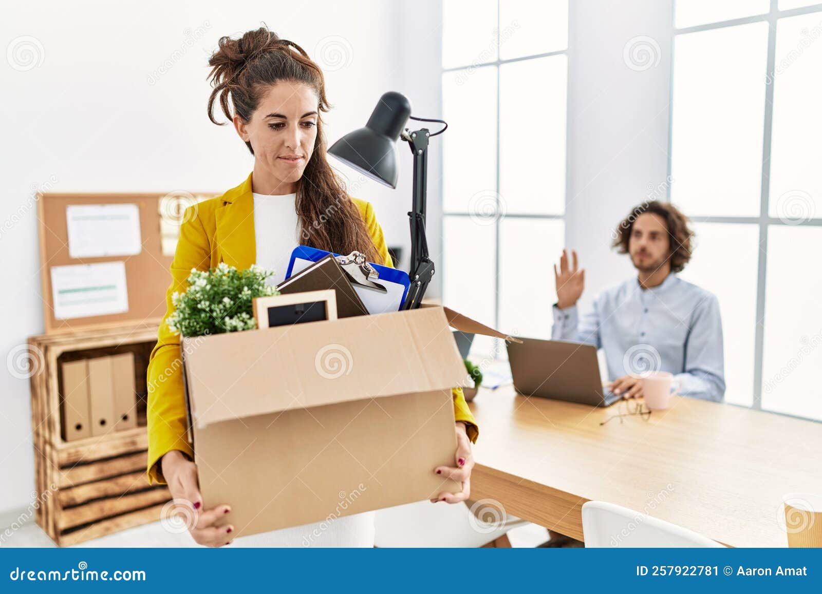 Man and Woman Business Workers Employee Fired at Office Stock Image ...