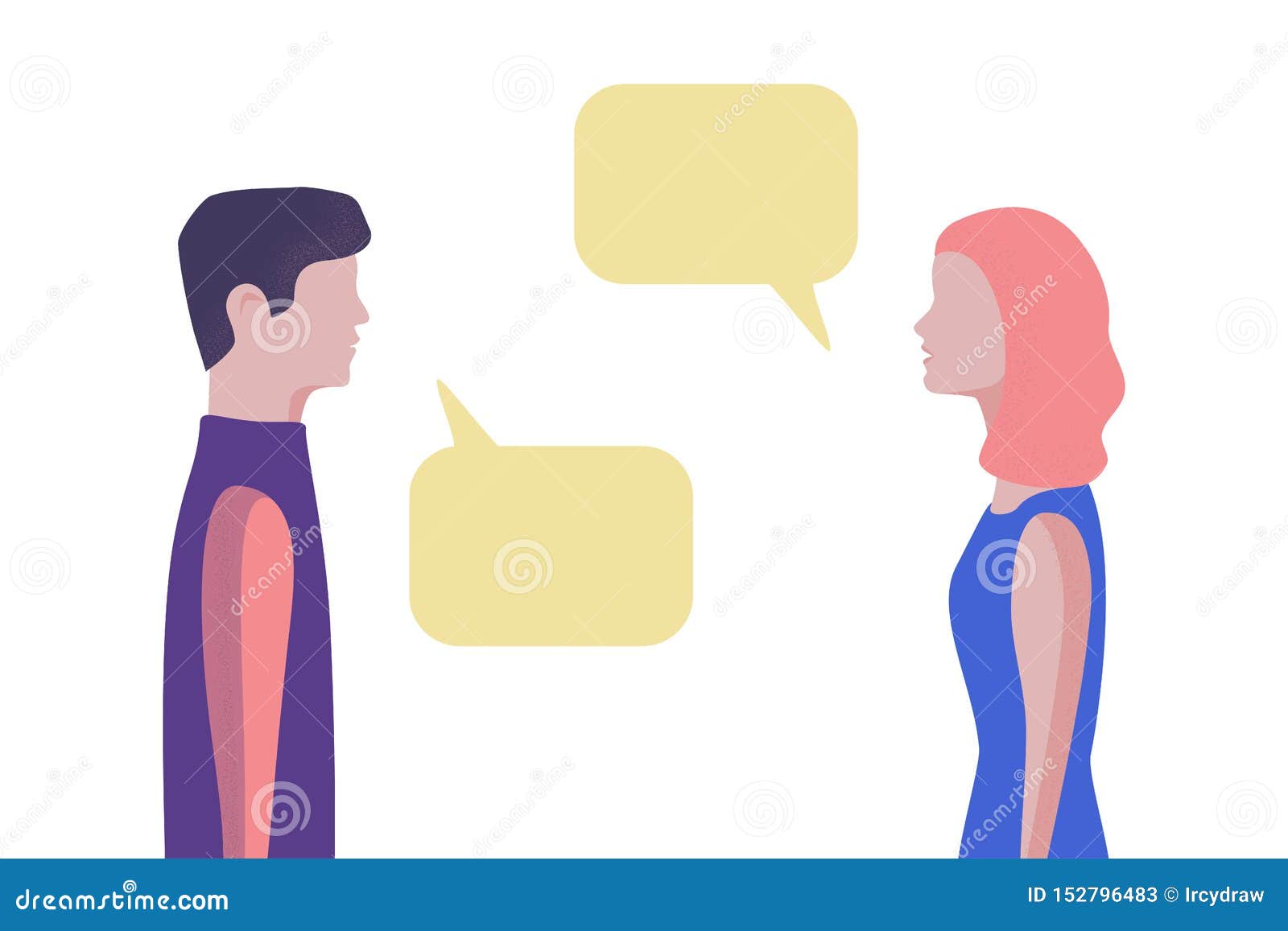 Man and Woman Chatting. Vector Illustration Flat Style Stock Vector ... Man and Woman Chatting. Vector Illustration Flat Style Stock Vector ...
