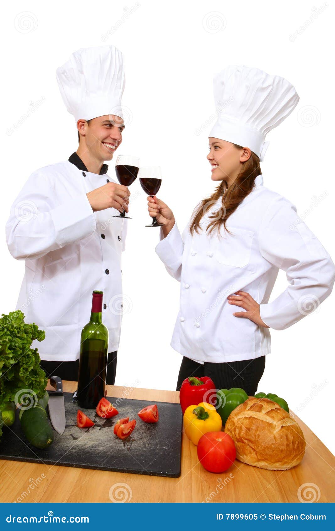 Man and Woman Chefs stock image. Image of male, chef, lifestyle - 7899605