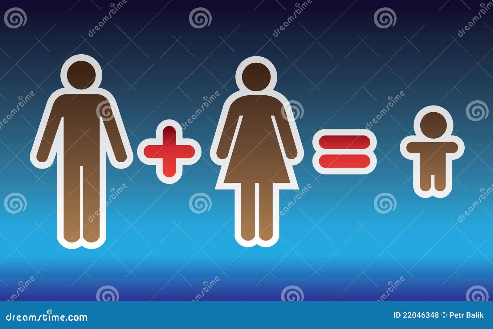 Man woman and child stock illustration. Illustration of icon - 22046348