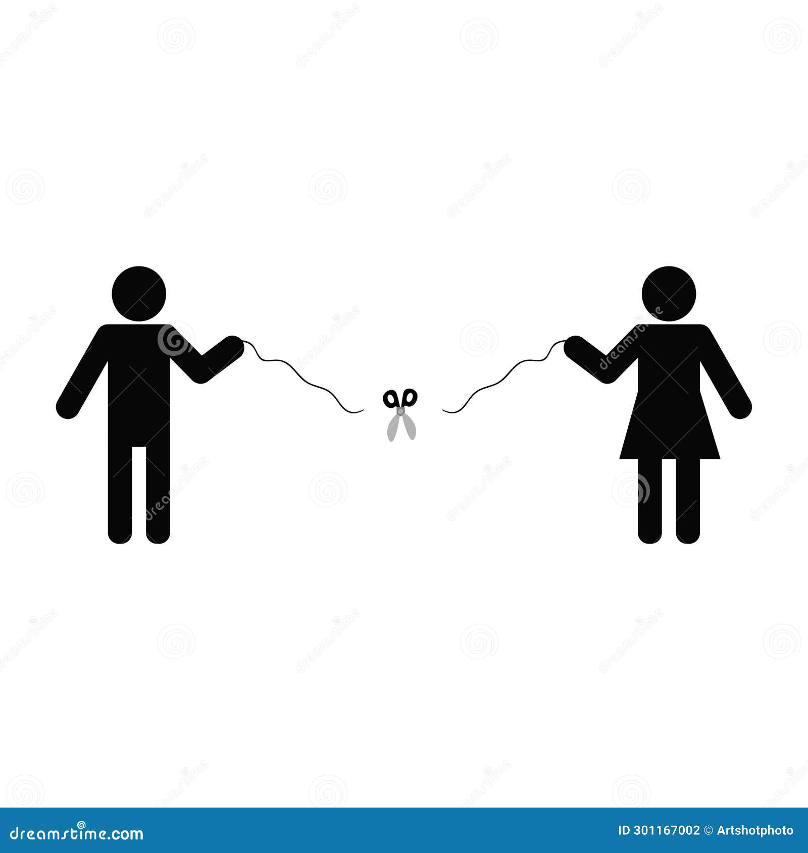 Couple Breakup, Divorce, Conflict Concept. Man And Woman Looking At ...