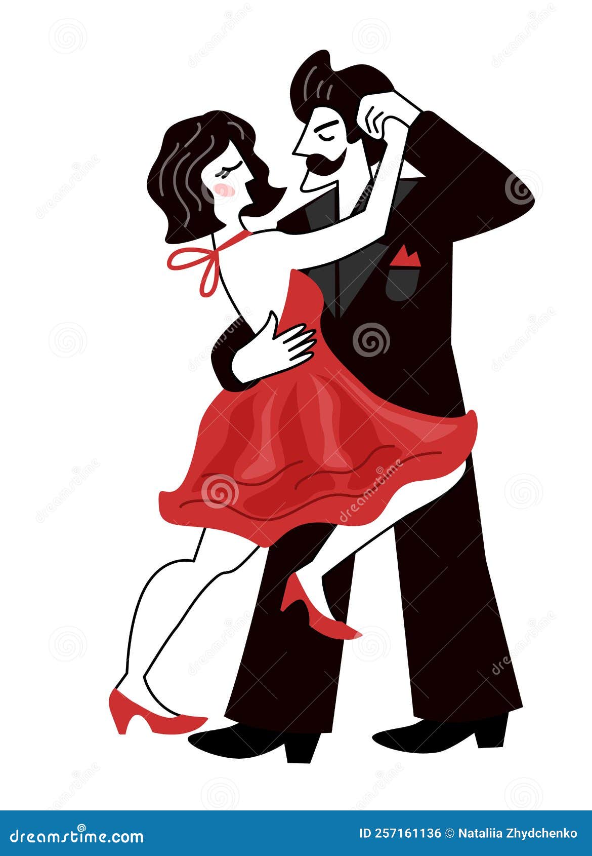 Man And Woman Dancing Tango Stock Vector Illustration Of Love